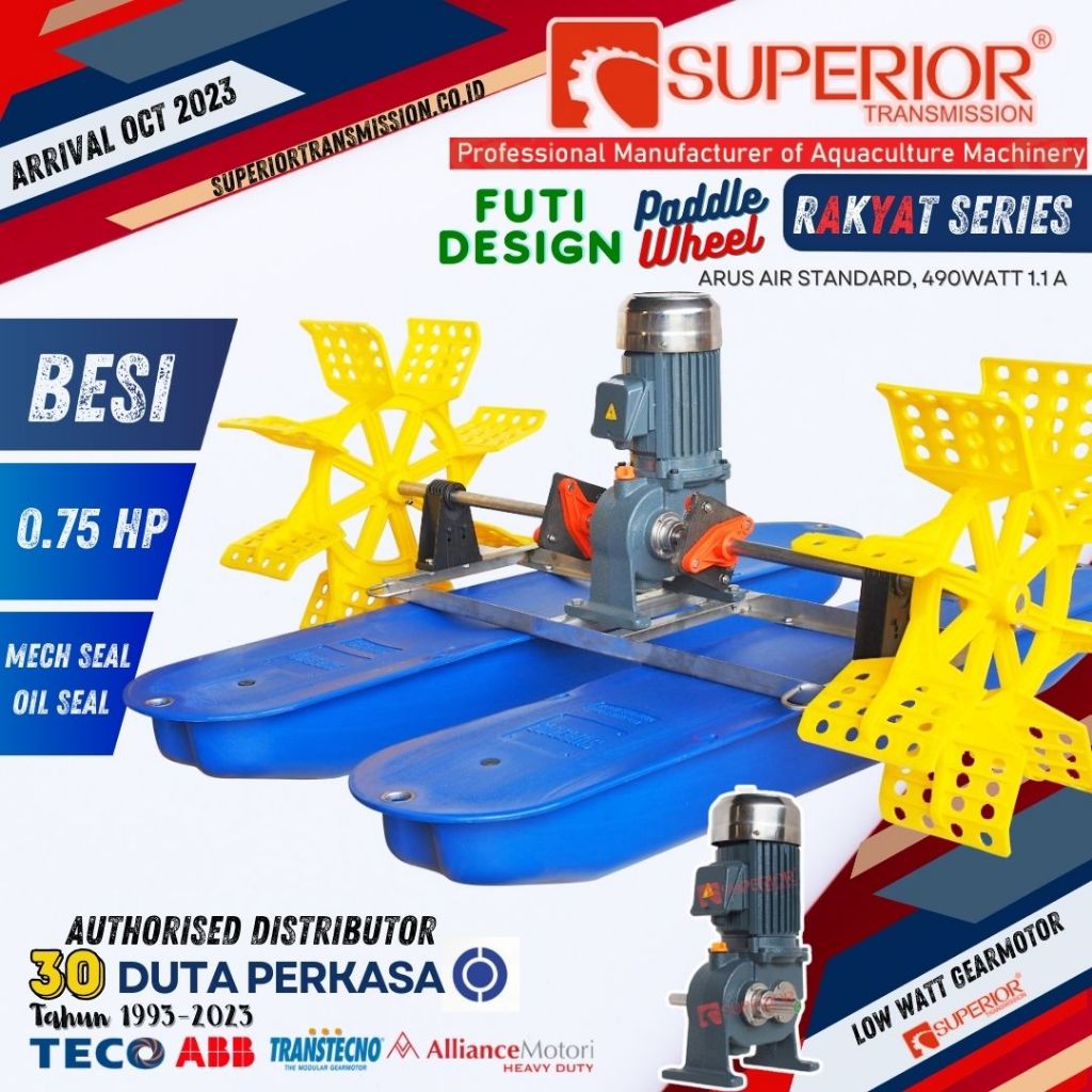 Jual Kincir Air Tambak udang ikan 1 Phase 3 phase Futi Superior RKT ...