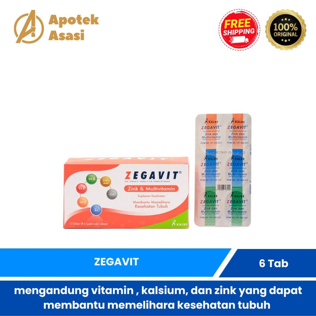 Jual Zegavit 6 Kaplet - Suplementasi Multivitamin Kesehatan Tubuh ...