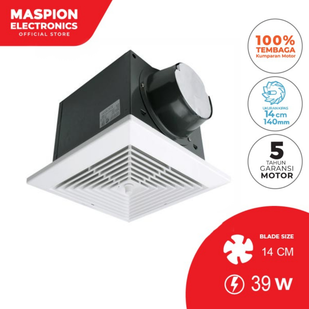 Jual Exhaust Fan Maspion MV 14 EX Plafon Atap Hexos Kipas Ventilating Fan 14 cm Ceiling MV-14EX ...