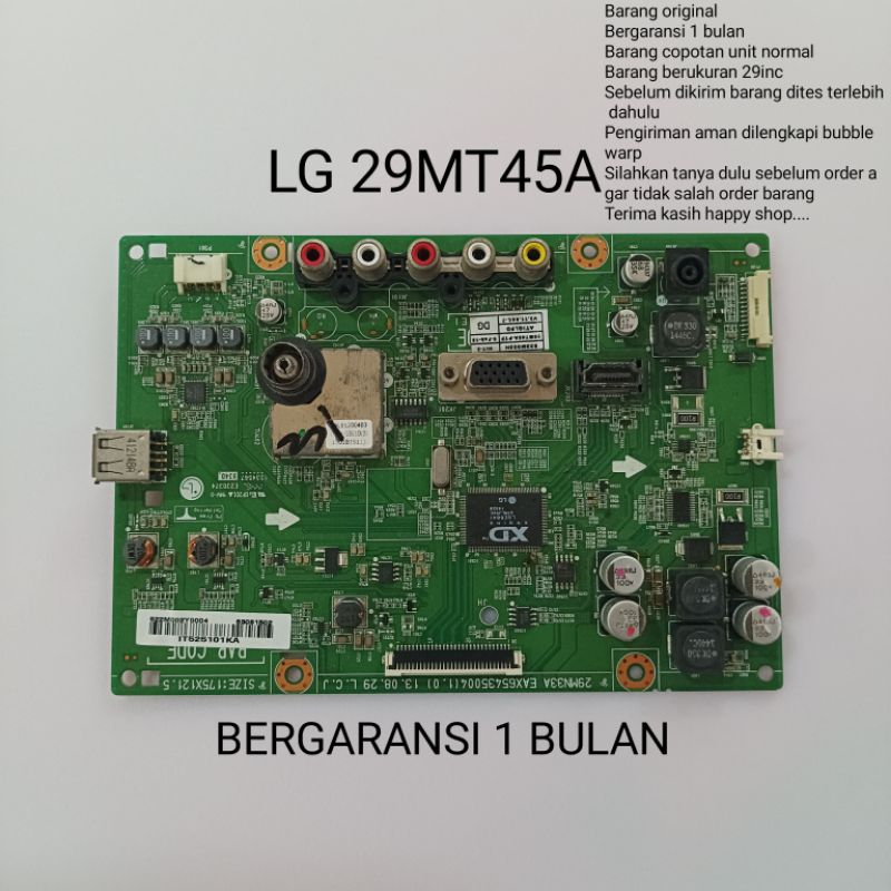 Jual MAINBOARD TV LED LG 29MT45A MB - MOBO - MODUL - MOTHERBOARD - MESIN TV LED LG 29MT45A ...