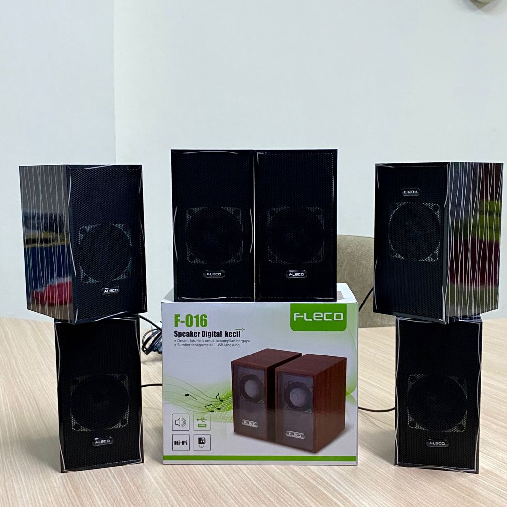 Jual Speaker multimedia fleco F016 speaker kabel pakai tombol volume ...