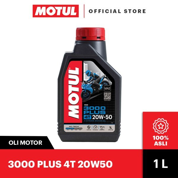 Jual *MOTUL 3000 PLUS 20w50 (1L)* Oli Mesin Motor 4T manual - Original ...