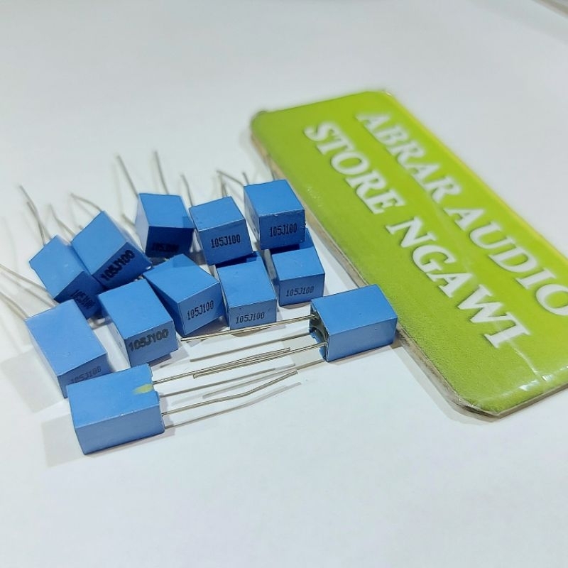 Jual KAPASITOR MKM 105 / 100V BIRU (10 PCS) | Shopee Indonesia