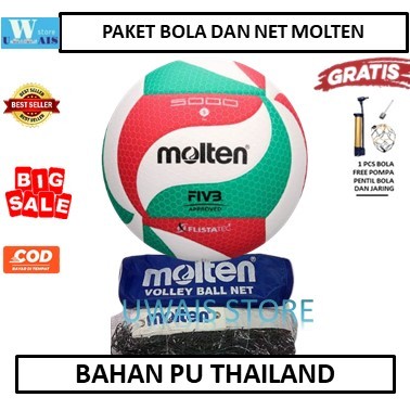 Jual Bola Volly/voli Molten Original dan Net Volly molten - bola siap ...
