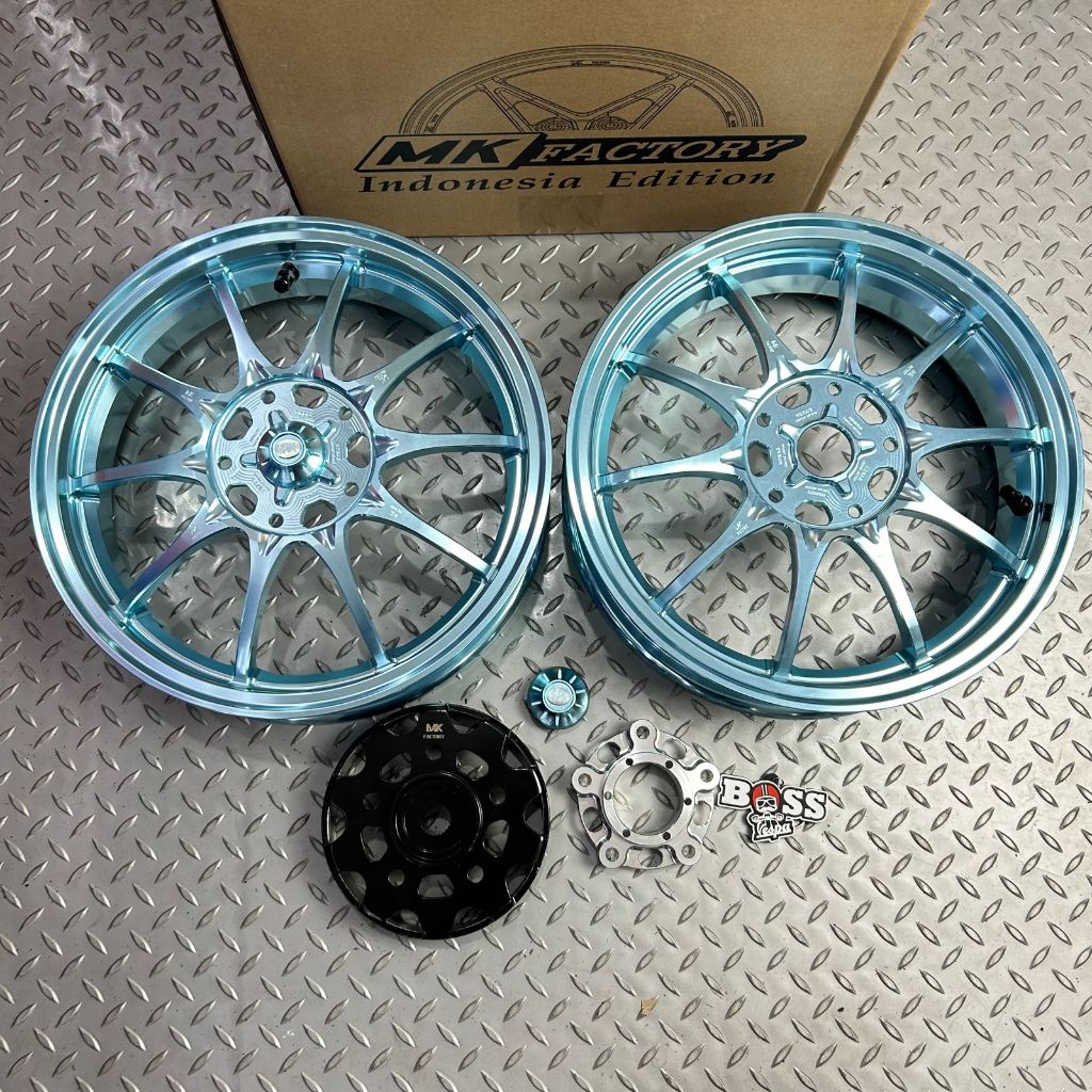 Jual Velg MK Factory MK2 Ice Blue 12" Front&Rear Vespa Sprint Prima GTS ...