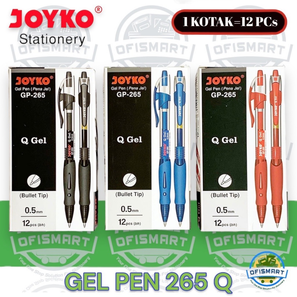 Jual Joyko Gel Pen Pulpen Pena GP-265 Q Gel 0.5 mm | @1Ktk=12 PCS | Shopee Indonesia