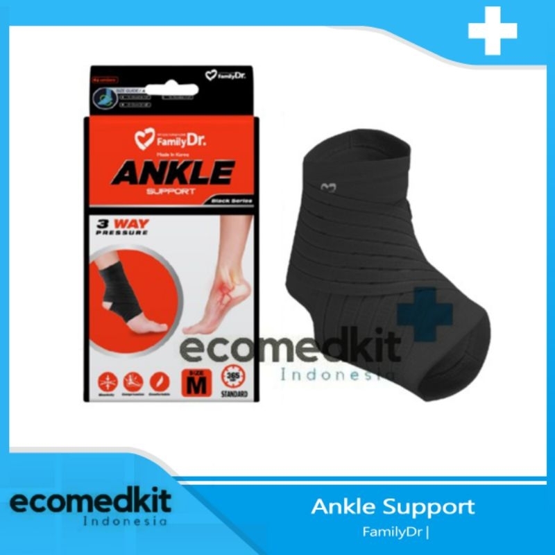 Jual Ankle Support Deker Pergelangan Kaki FamilyDr Black Series ...