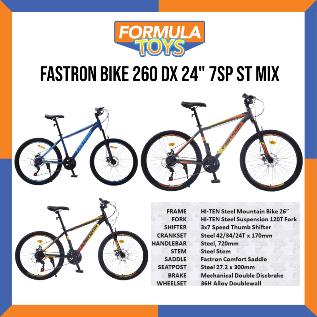 Jual SEPEDA GUNUNG FASTRON BIKE 260 DX 24" 7SP ST MIX | Shopee Indonesia