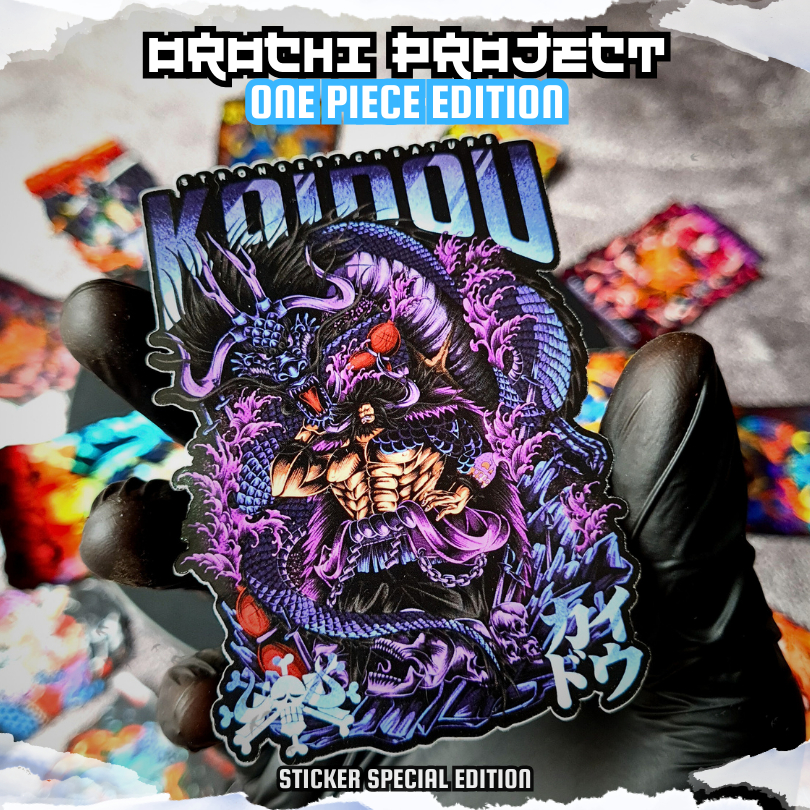 Jual Sticker Stiker Anime Yonkou Beasts Kaido One Piece Hologram Glossy ...
