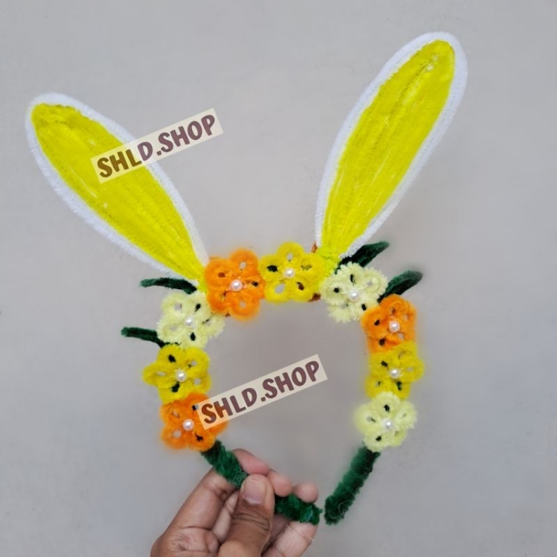 Jual Bando kawat bulu pipe cleaner aesthetic lucu model telinga kelinci ...