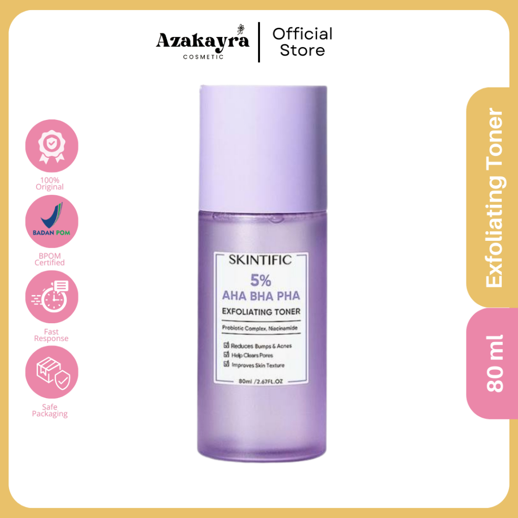 Jual Azakayra Cosmetic - Skintific 5% AHA, BHA, PHA Exfoliating Toner | Shopee Indonesia
