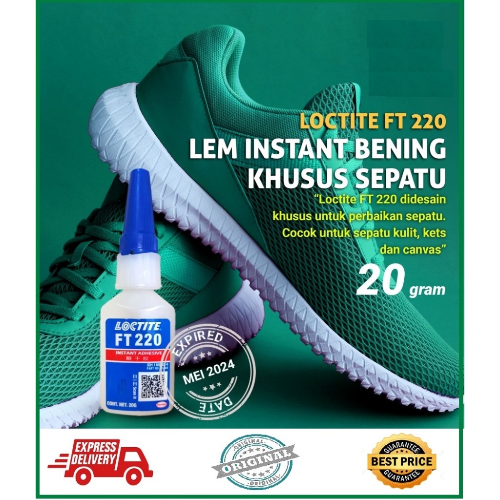 Jual LEM SEPATU SNEAKERS TERKUAT LOCTITE FT 220 20GRAM BENING ORIGINAL | Shopee Indonesia