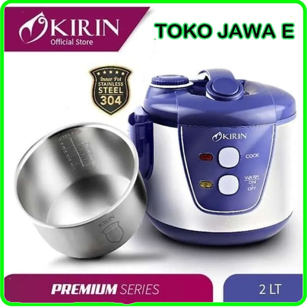 Jual RICE COOKER KIRIN KRC 389 2 Liter Panci Luar Dalam Stenlies - GARANSI RESMI | Shopee Indonesia