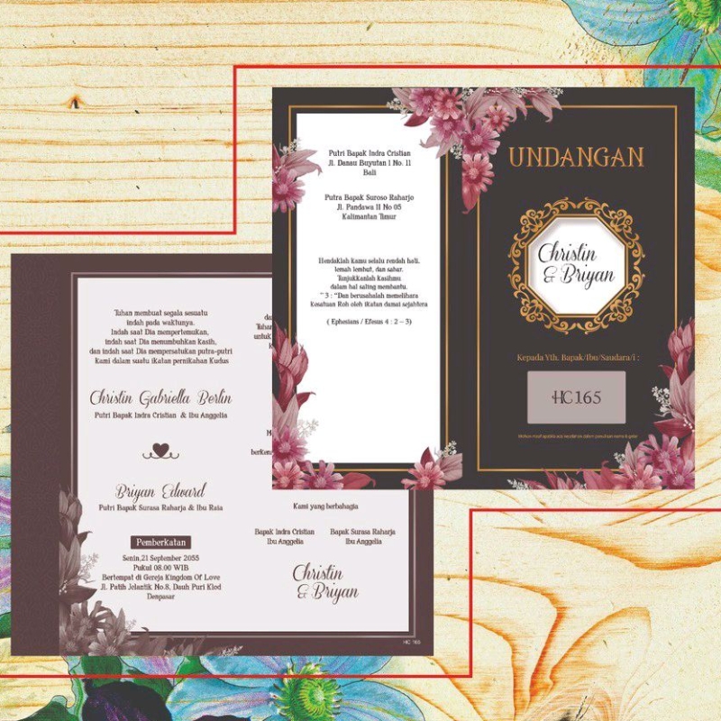 Jual cetak Undangan Pernikahan, Undangan Khitan elegan simple kekinian ...