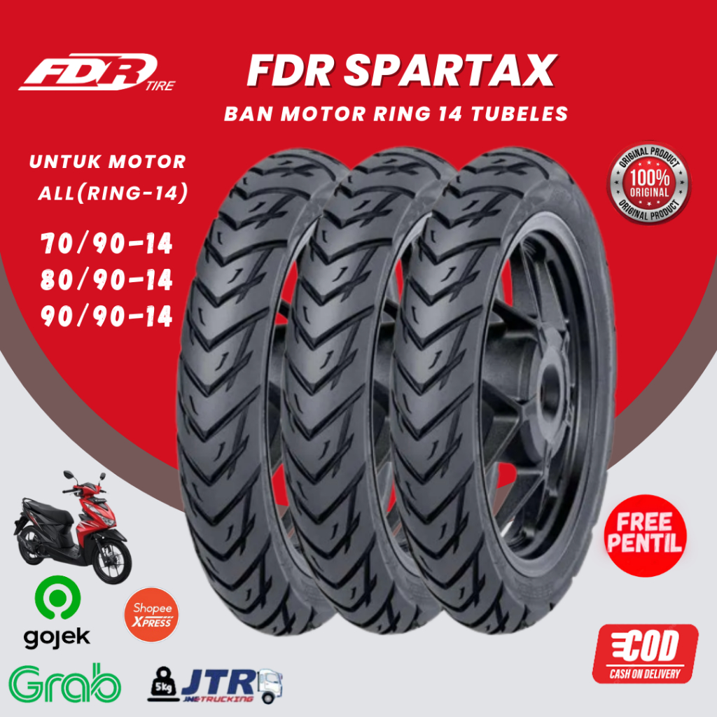 Jual BAN TUBLES FDR SPARTAX ( 70/90-14 ), ( 80/90-14 ), ( 90/90-14 ...