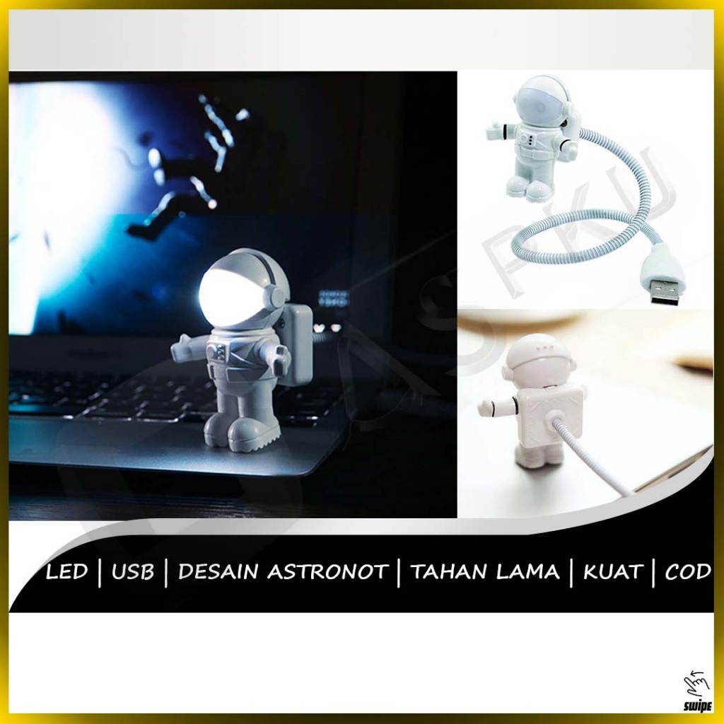 Jual Lampu Tidur LED Model Astronaut Night Lamp Cool White USB 5W ...