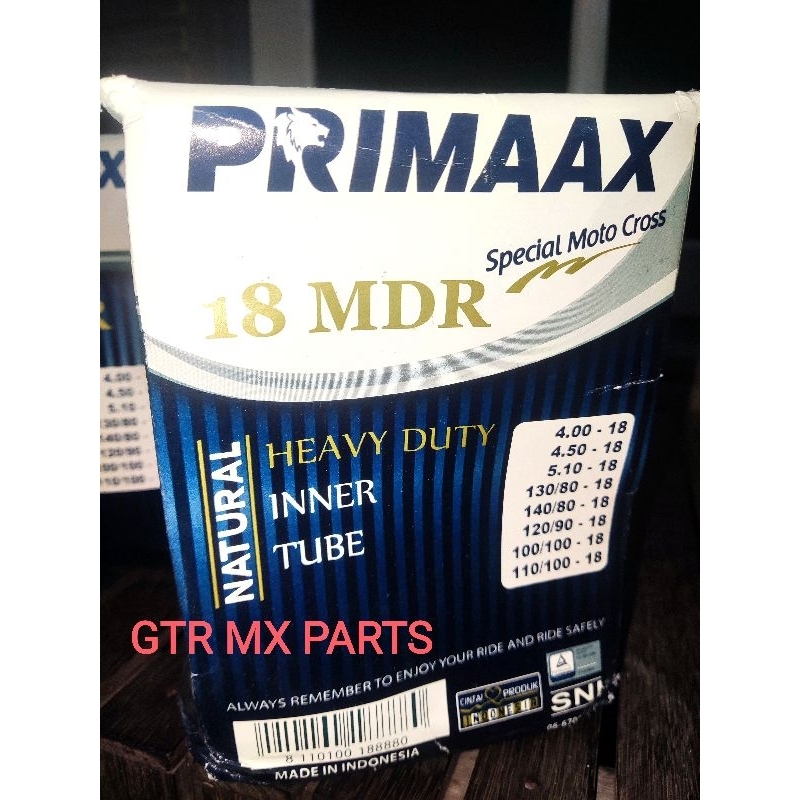 Jual BAN DALAM TRAIL PRIMAAX HEAVY DUTY PRIMAX RING 18 | Shopee Indonesia