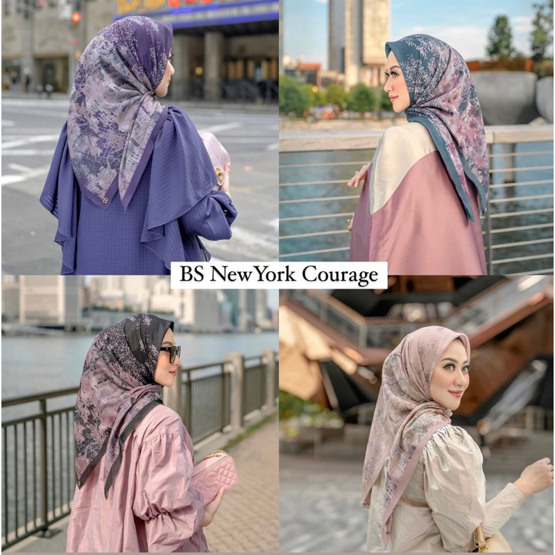 Jual Jilbab Segi Empat Motif Buttonscarves kw New York Buttonscarves ...