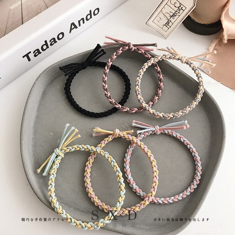 Jual Gelang Karet Elastis 2 Warna / Ikat Rambut Kepang Aesthetic ...