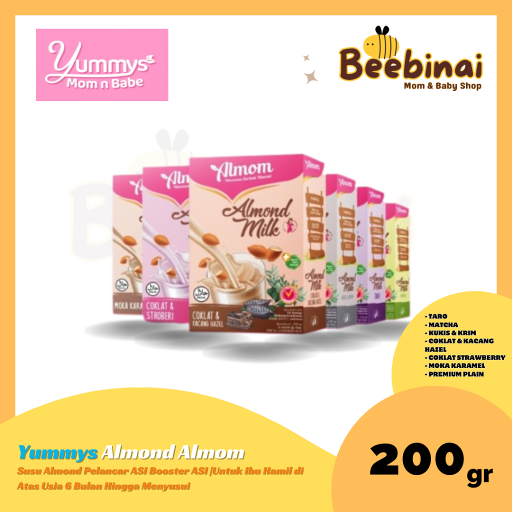 Jual Beebinai - YUMMYS ALMOND ALMOM Susu Almond Pelancar ASI Booster ...