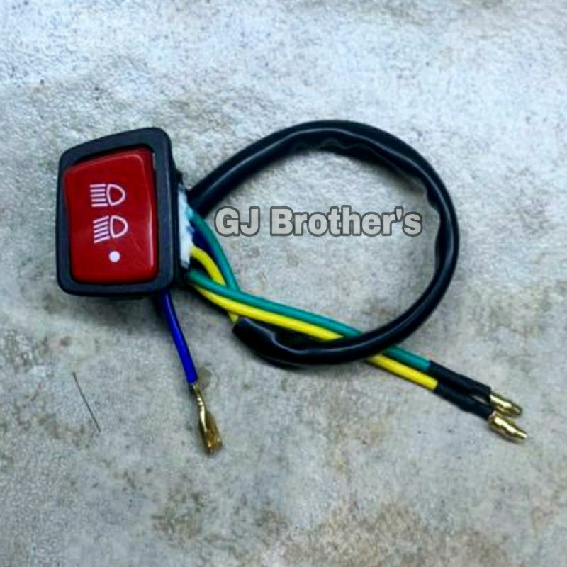 Jual Tombol Saklar Dim 3 Titik 3 Mode Lampu Off Aerox NVX Merah Hitam ...