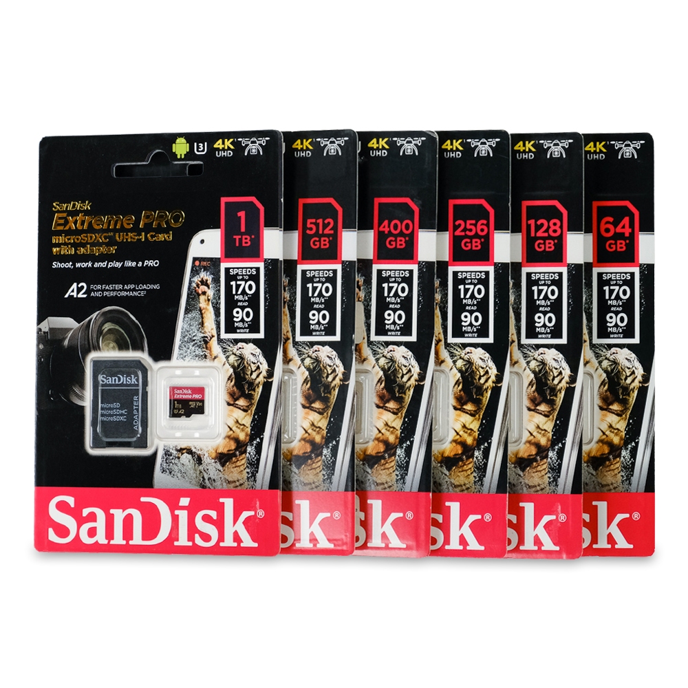Jual SanDisk Extreme Pro MicroSD 1TB 256GB 128GB 128GB A2 V30 U3 4K | Shopee Indonesia