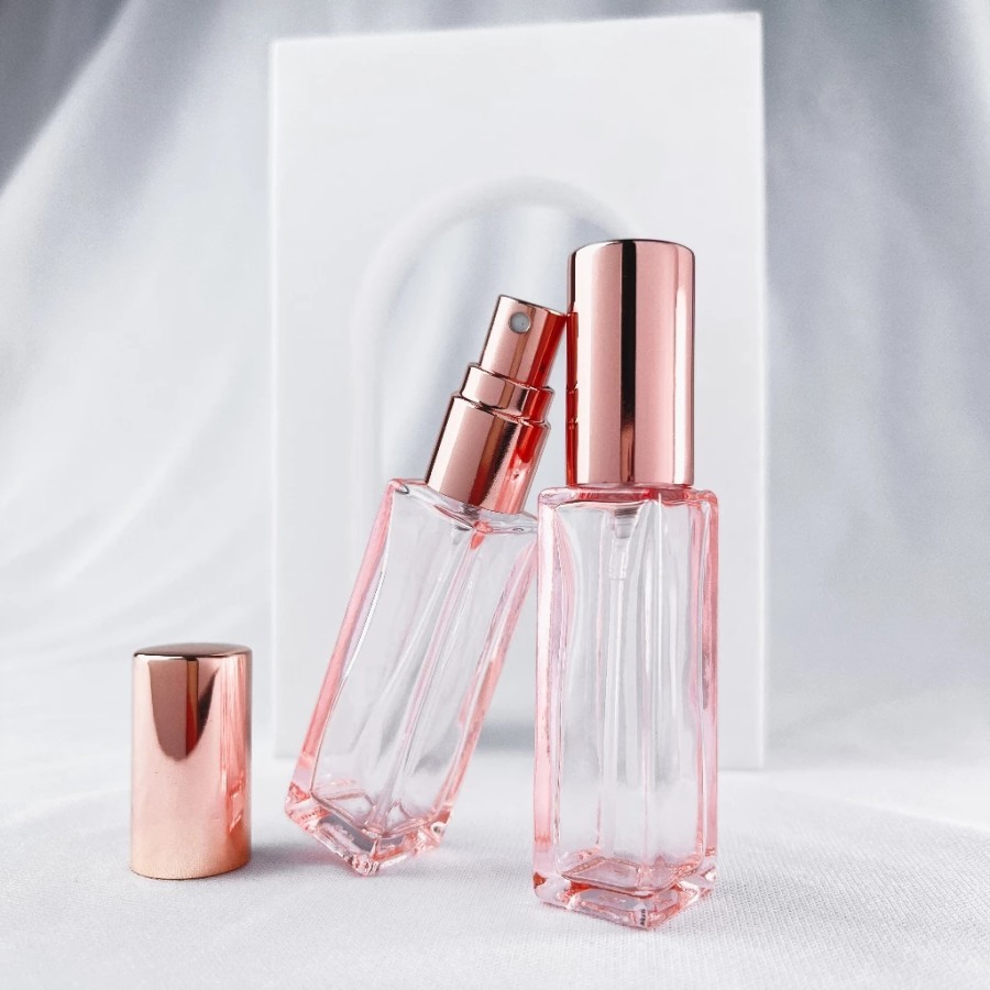 Jual Botol Parfum Pink Transparan Isi Ulang Spray Travel Kotak Kaca ...
