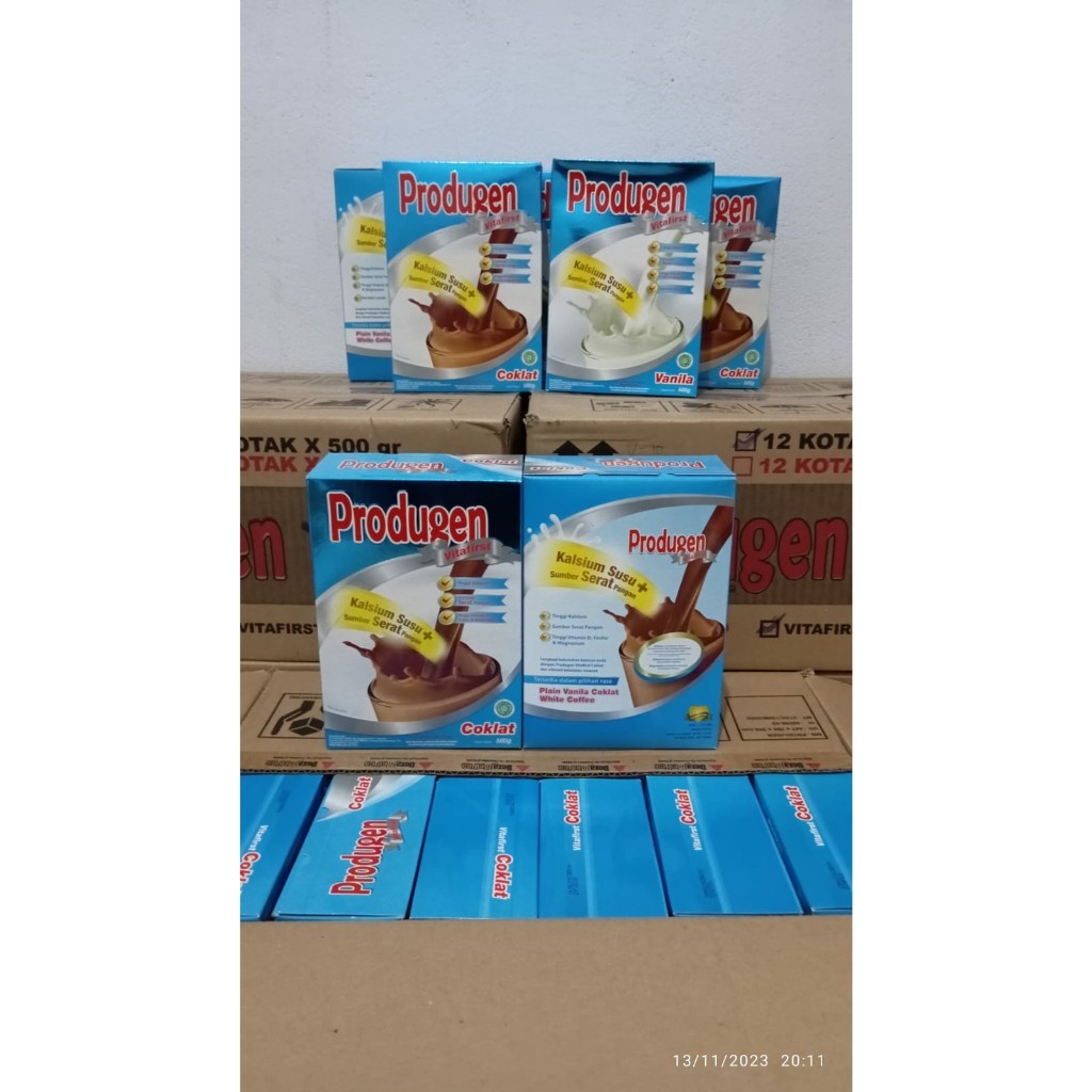 Jual Susu Produgen vitafirst Rasa Vanilla dan Coklat kemasan 500 gr ...
