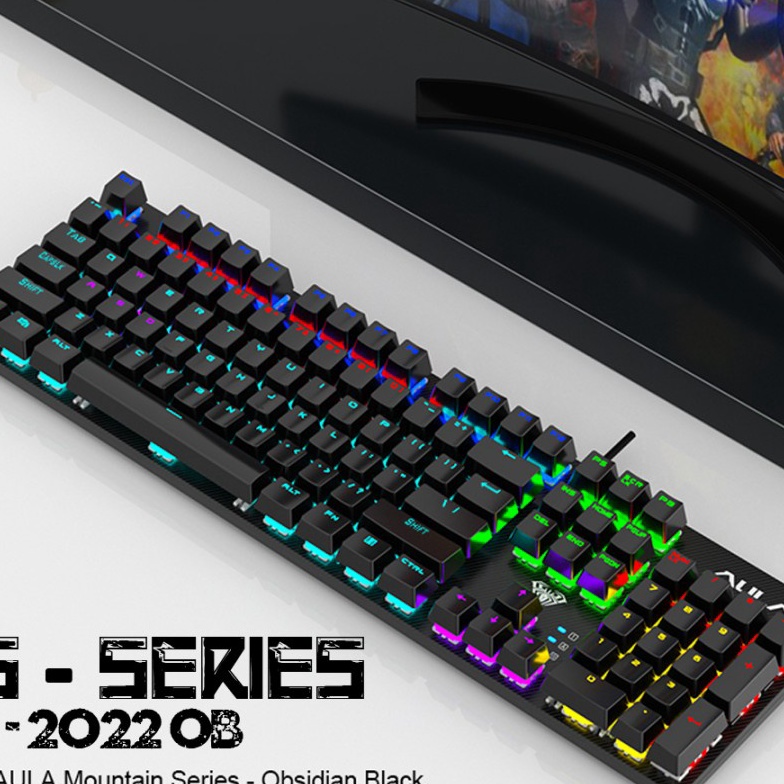 Jual Star Seller.! Keyboard Gaming Mechanical AULA S-2022 BLACK -New ...