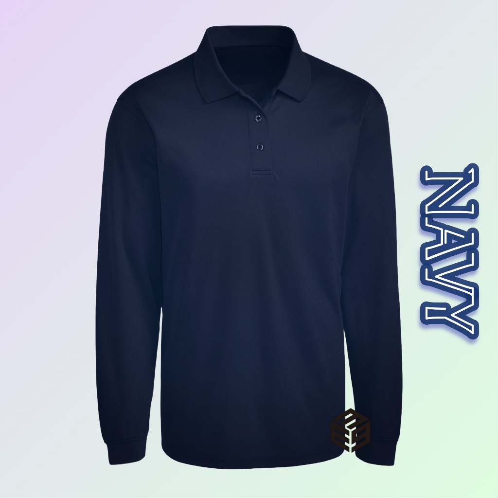 Jual Kaos Polo Shirt Biru Dongker Lengan Panjang / Kaos Kerah Polos Panjang Navy | Shopee Indonesia