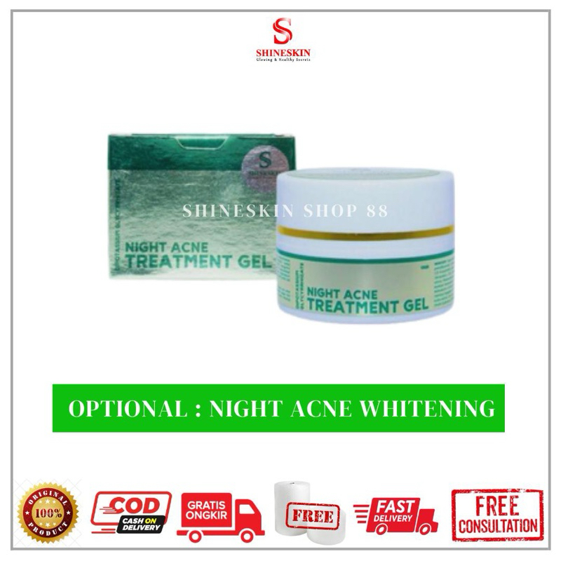 Jual SHINESKIN NIGHT ACNE WHITENING / KRIM MALAM JERAWAT / KRIM MALAM ...