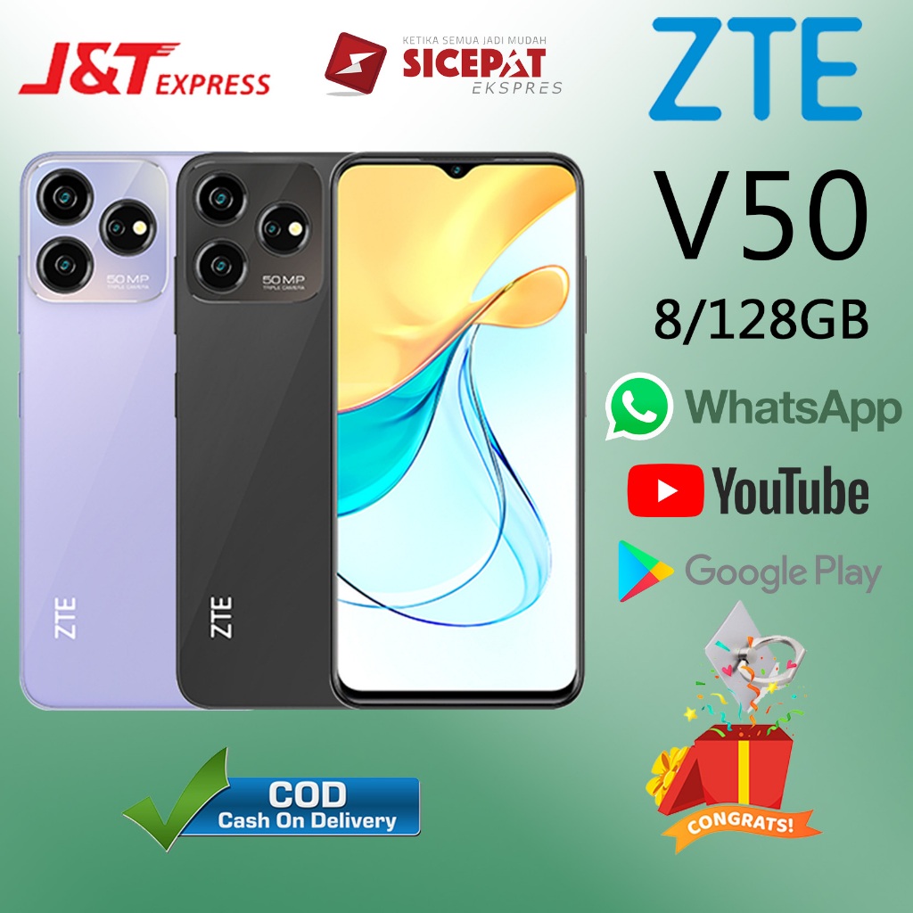 Jual HP ZTE Blade V50 Design RAM 8/128GB Smartphone 4G LET 6.6 Inch ...