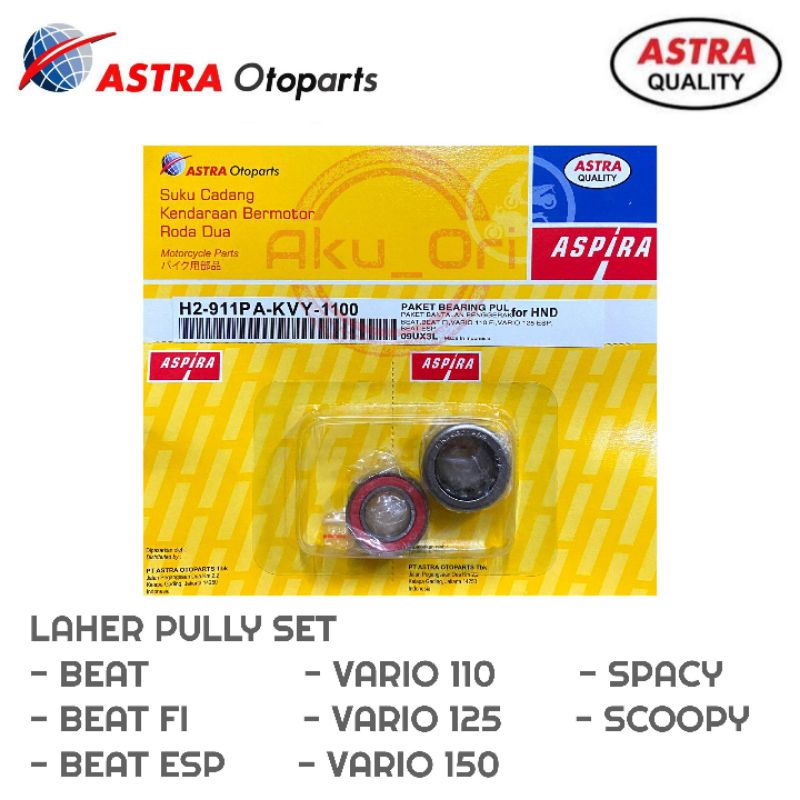 Jual LAHER PULLY SET BEAT ASPIRA INDOPART Bearing Puli Set beat fi esp ...