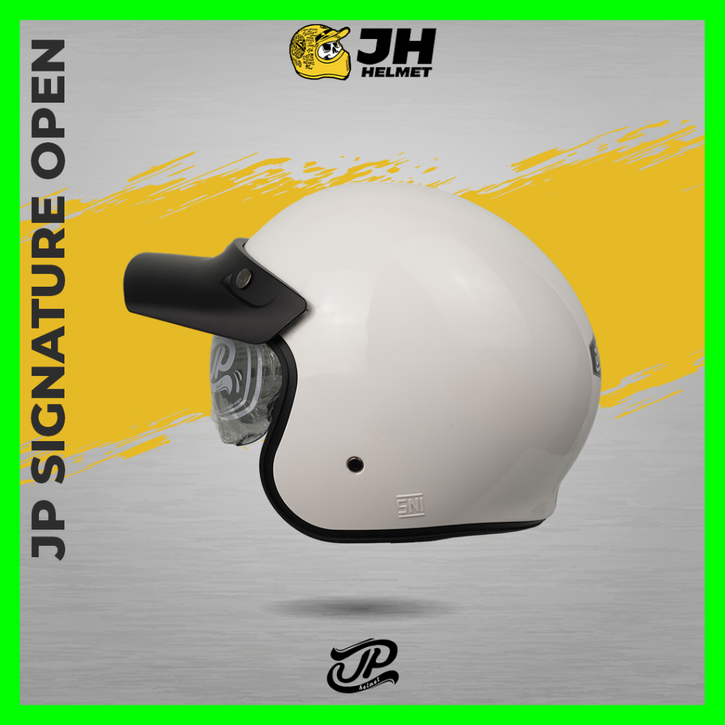 Jual Helm JP Signature Open SO Solid Broken White Glossy I Helm Retro I ...