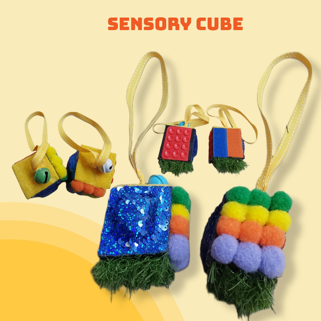 Jual smart toys mainan montessori SENSORY CUBE balok spons sensory ...