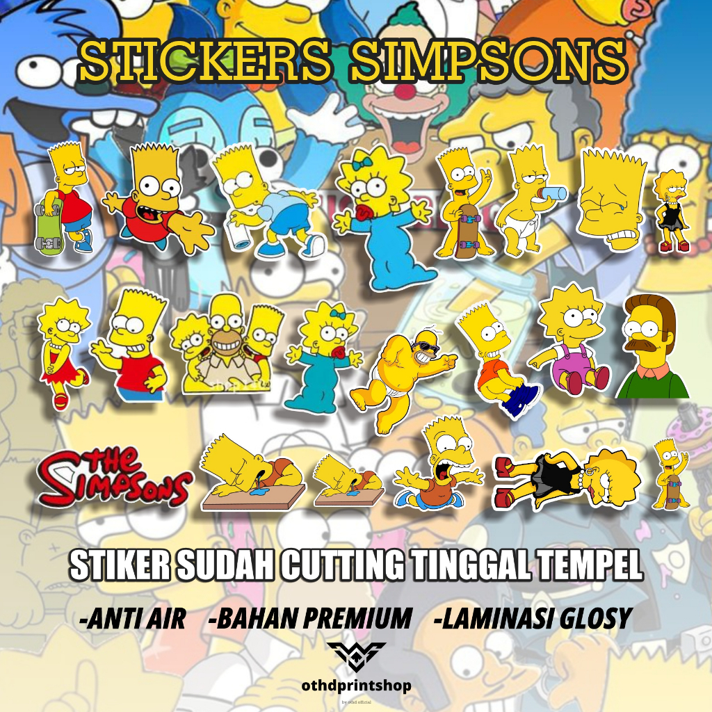 Jual Stiker pack Stiker Simpson Stiker Simpsons Sticker Pack Simpson ...