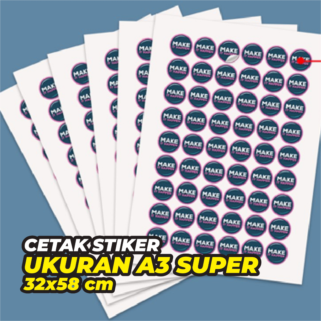 Jual CETAK STIKER UKURAN A3 SUPER 32x58 (TANPA POTONG) | Shopee Indonesia