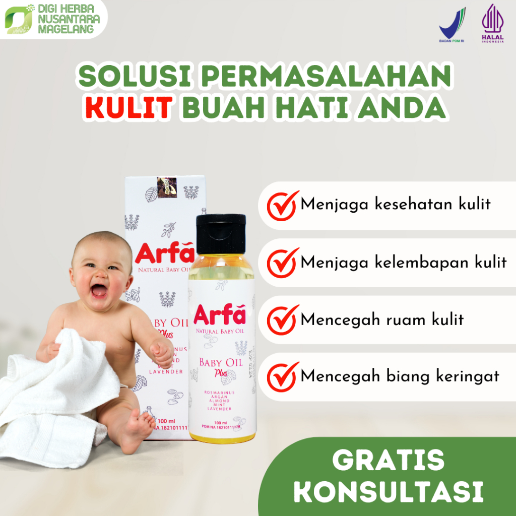 Jual [ORIGINAL BPOM RESMI] Arfa Baby Oil - Minyak telon alami ...