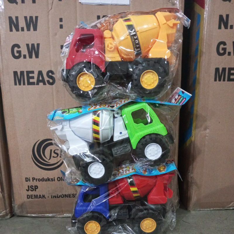 Jual Mainan mobil truk molen mini pengaduk semen/mixer AK 86 | Shopee ...