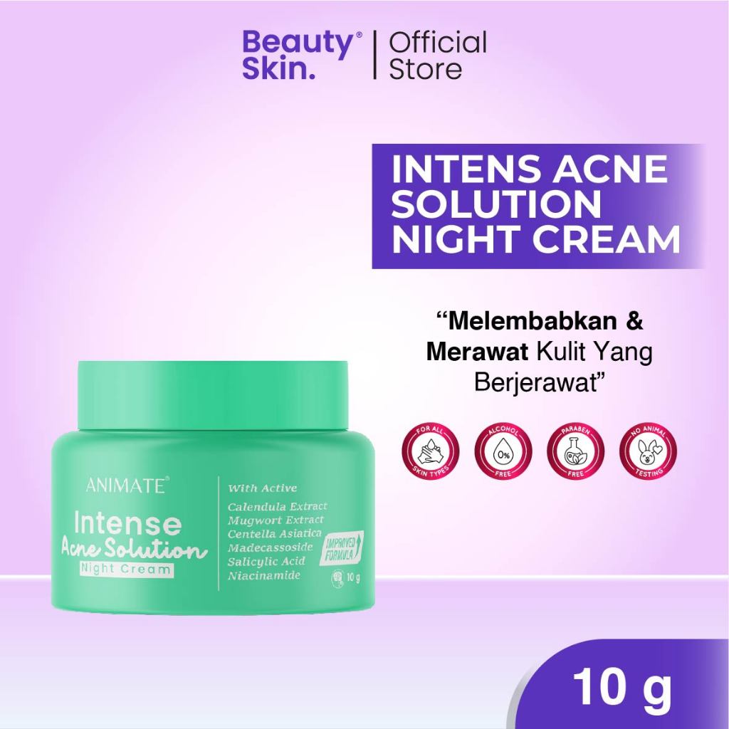 Jual Animate Intense Acne Solution Night Cream | Shopee Indonesia