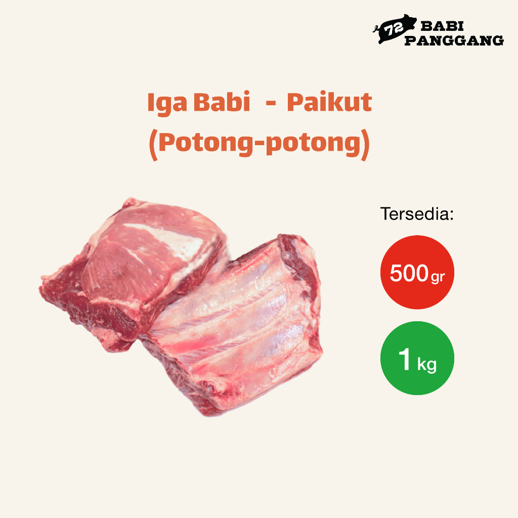 Jual Daging Babi Iga / Paikut / Pork Ribs (1 Kg & 500 Gr) | Shopee ...