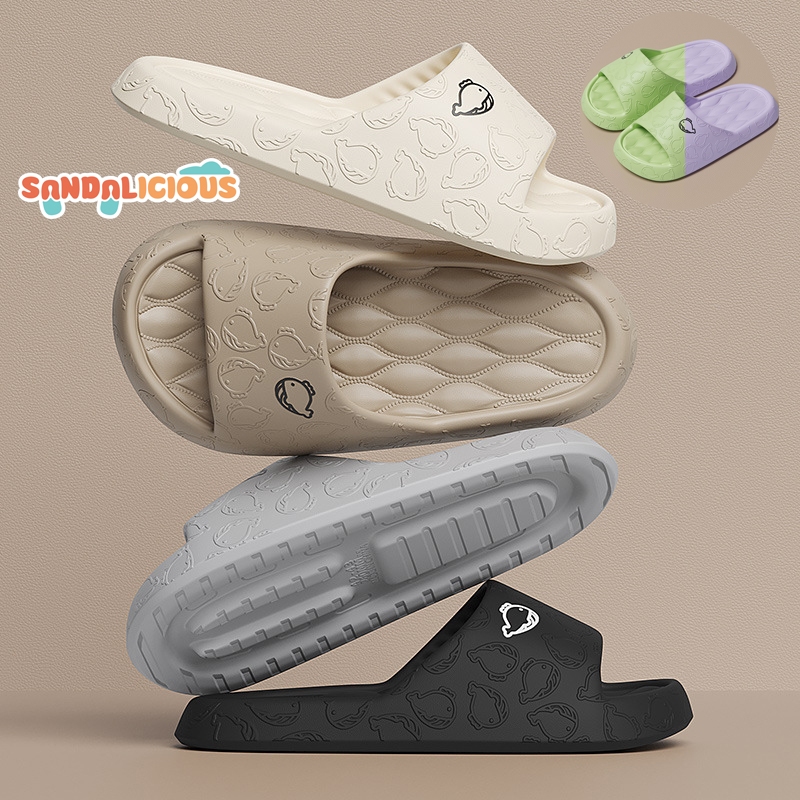 Jual Sandal Slop Couple Jelly Texture Ikan Paus Import - Sendal Unisex ...