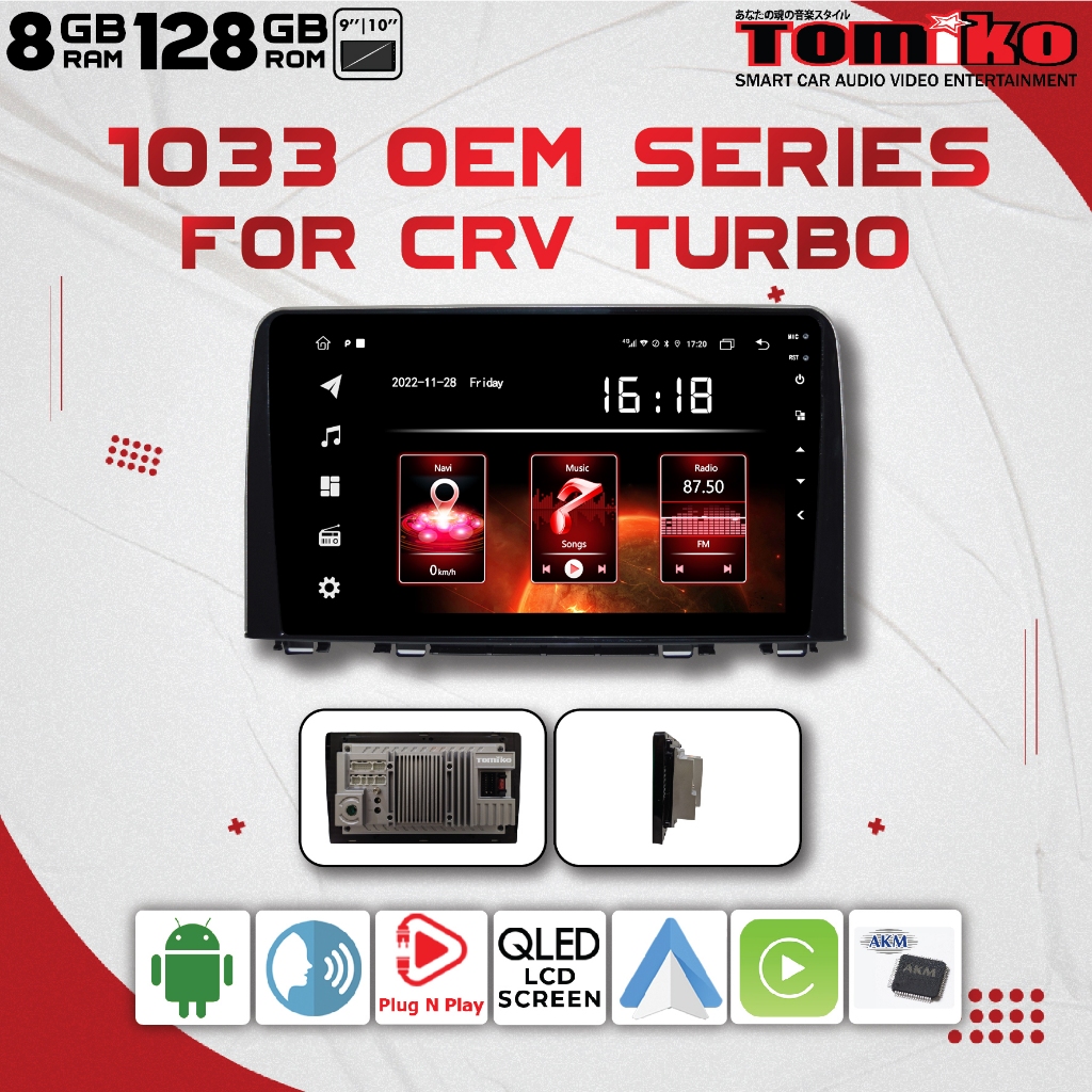 Jual Tomiko Head Unit Android TMK 1033 OEM Series for CRV Turbo | Shopee Indonesia