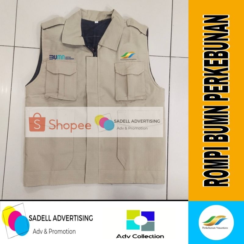 Jual Rompi Perkebunan Nusantara BUMN Vest Perkebunan Nusantara Krem ...