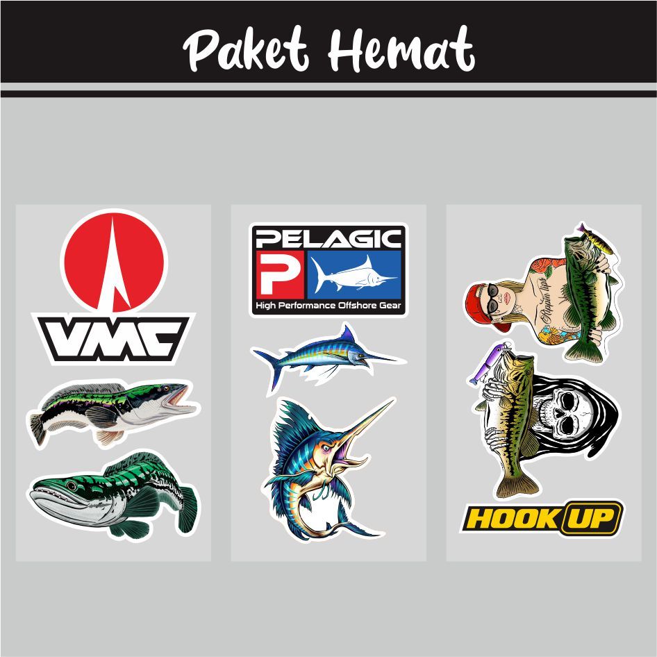 Jual Stiker Mancing Cutting Original Sticker Brand Sticer Pancing ...