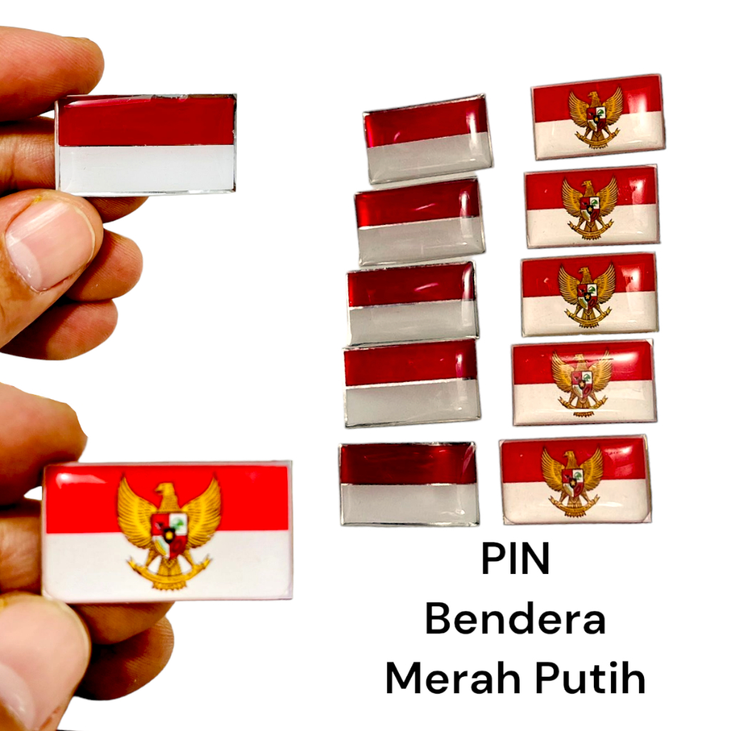 Jual PIN Bros Merah Putih Emblem Lencana Lambang Garuda Bendera Merah ...
