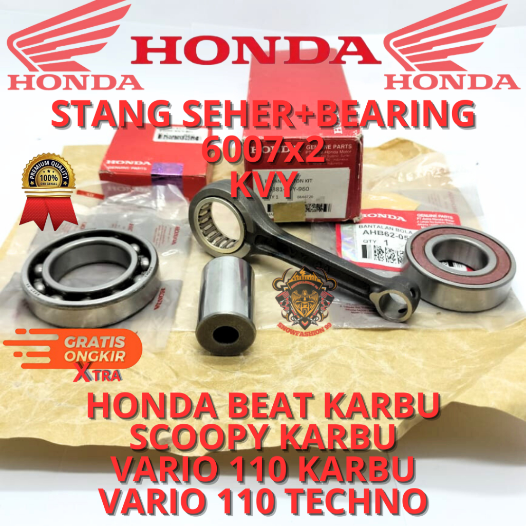 Jual STANG SEHER + BEARING HONDA BEAT KVY STANG PISTON HONDA BEAT KARBU ...