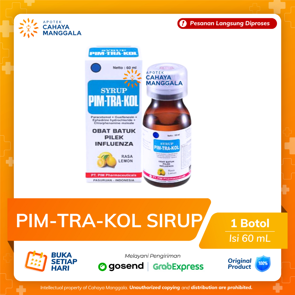 Jual PIMTRAKOL RASA LEMON SIRUP 60 ML | Shopee Indonesia