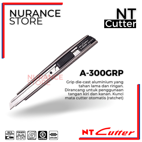 Jual NT CUTTER A-300GRP ORIGINAL JAPAN | Shopee Indonesia