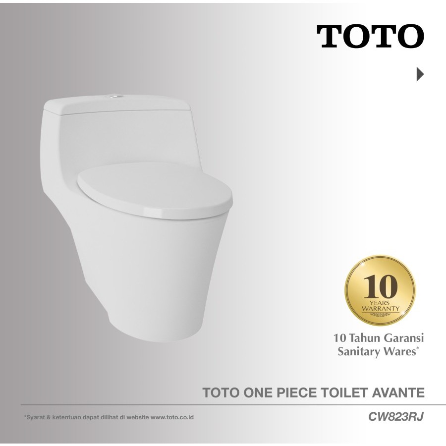 Jual TOTO Rimless One Piece Toilet / Kloset Duduk CW823RJ | Shopee ...